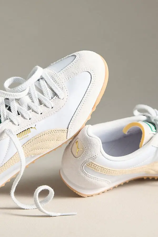 (取寄) プーマ レディース アリゾナ スニーカー PUMA women Arizona Sneakers Silver Mist/Canvas/Gold Puma Arizona Retro Sneakers - Silver Mist-Canvas-Puma Gold